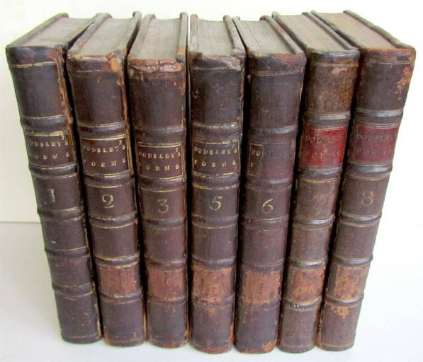 1758 7 Volumes Collection Of Poems Antique In English