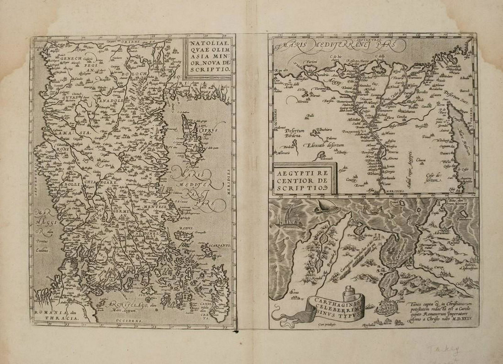 1598 Ortelius Map of Turkey, Egypt and Carthage -- - Aug 20, 2019 ...