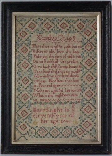 Antique Sampler, 1746, by Mary Knight - Sep 05, 2019 | Jasper52 in NY