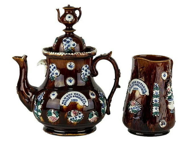 1893 Dated & Named Bargeware Pottery Teapot & Jug - Sep 04, 2019 ...