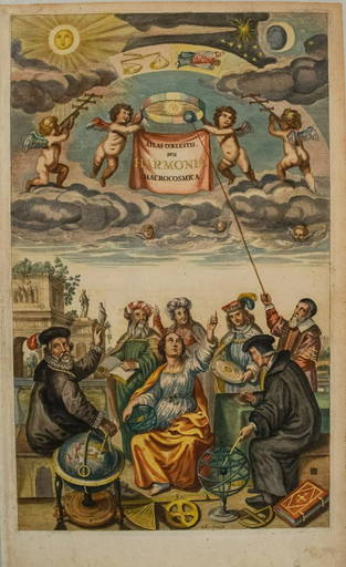 1660 Cellarius Celestial Atlas Title Page -- Atlas (#0025) on Sep 17 ...