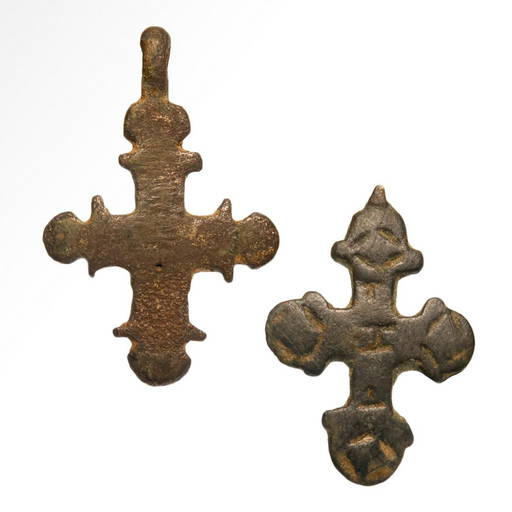 Two Byzantine Bronze Crosses