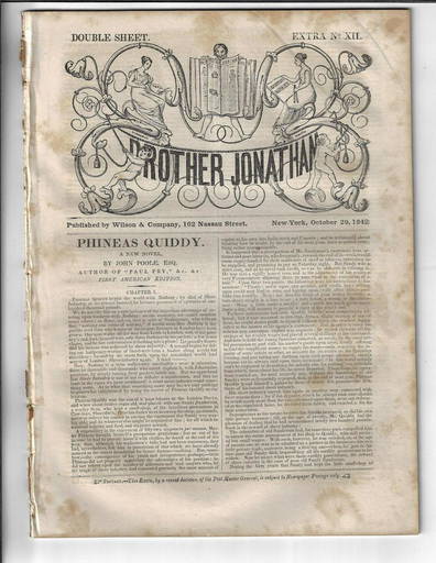 1842 Issue Of Brother Jonathan Magazine