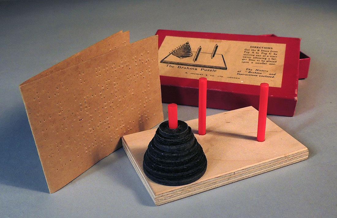 Brahma / Tower of Hanoi Puzzle w/ Braille Instructions (#0062) on Oct ...
