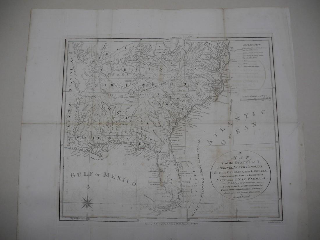 Map of the States of Virginia, North Carolina, South - Nov 19, 2019 ...