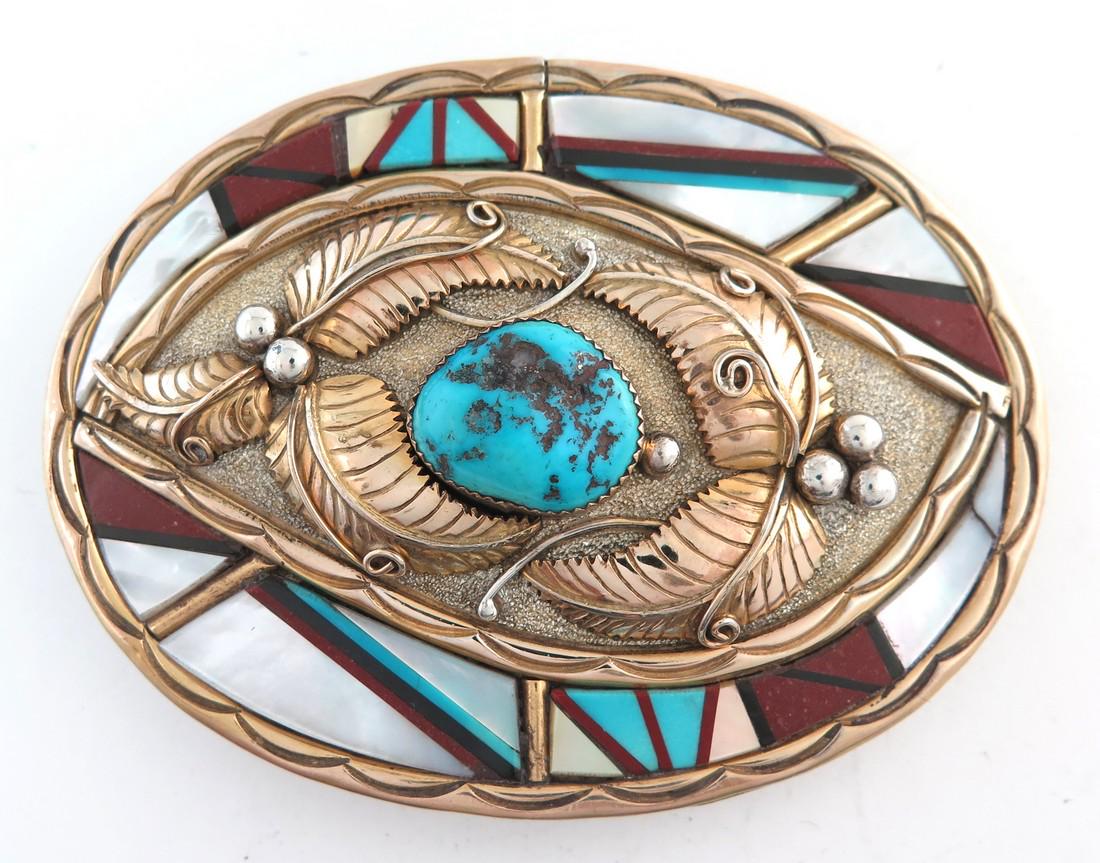 Masterful Navajo A.vanderver Gold Filled Sterling