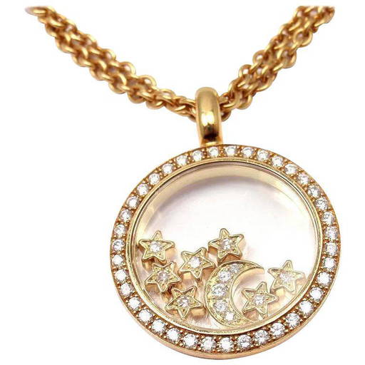 Chopard 18k Yellow Gold Floating Happy Diamonds Stars