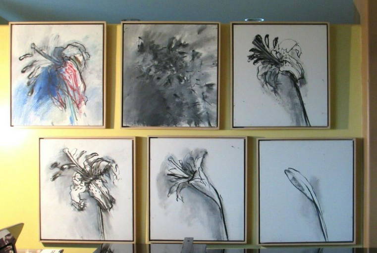 Robert Janz Modernist Prima Lily Six Oils L.a. Louver