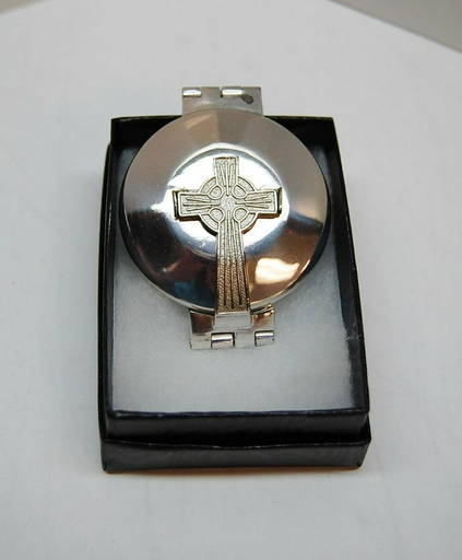 Antique Sterling Silver Pyx + C.1960 + Host Box + Oil