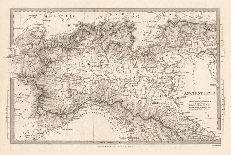 Sduk: Detailed Map Of Ancient Italy In 3 Sheets