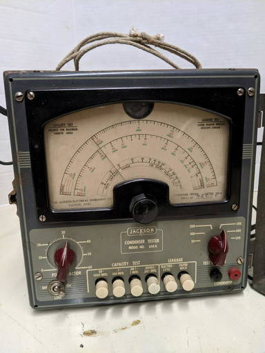 Vintage Jackson Condenser Tester Model 650a