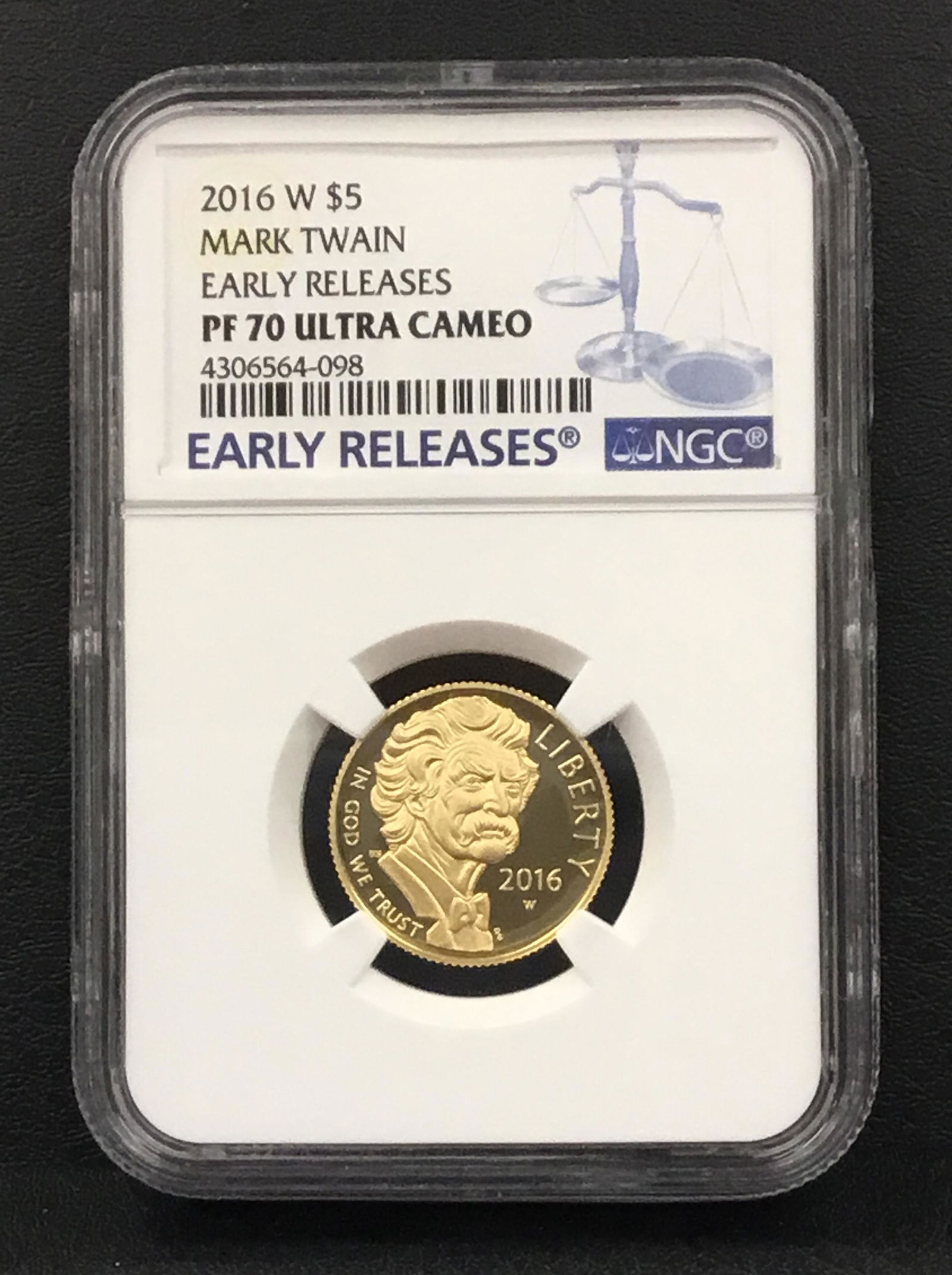 Mark Twain ~ Early Release Commemorative Coin