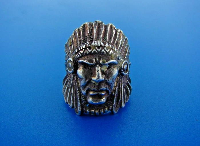 Cool Silver Native American Chief Ring