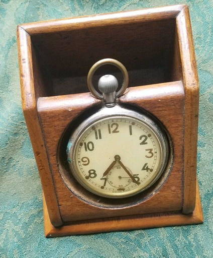 Antique Wooden Pocket Watch Display Case Beautiful