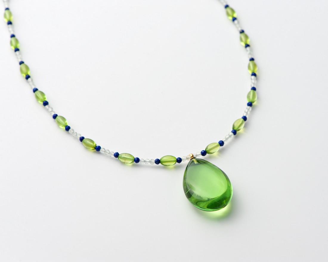 Caribbean Green Amber Necklace