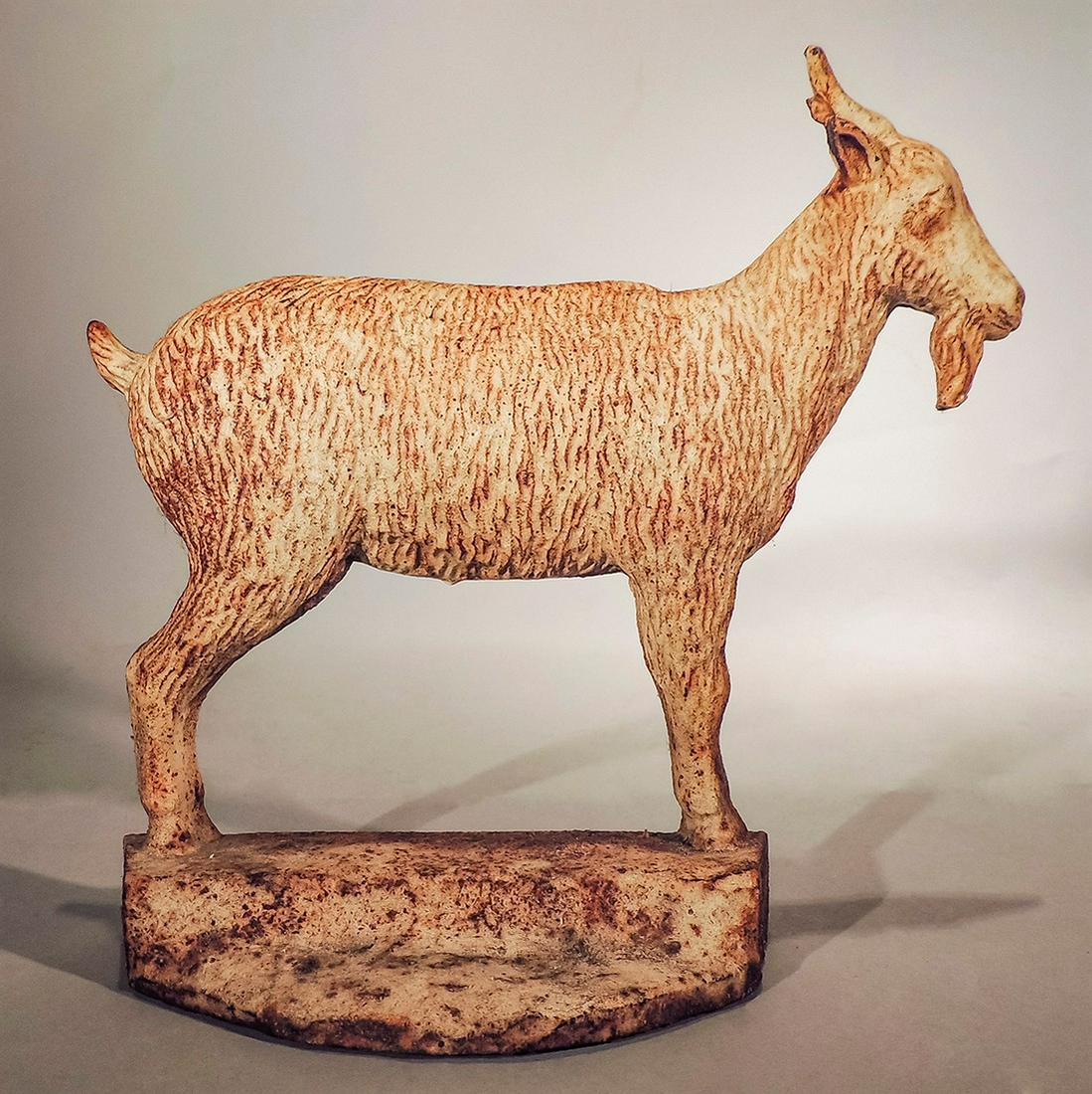 Signed Hubley Cast Iron Goat Doorstop