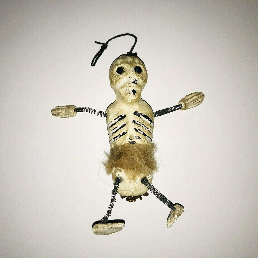 1940s Vintage Halloween Ornament Skeleton