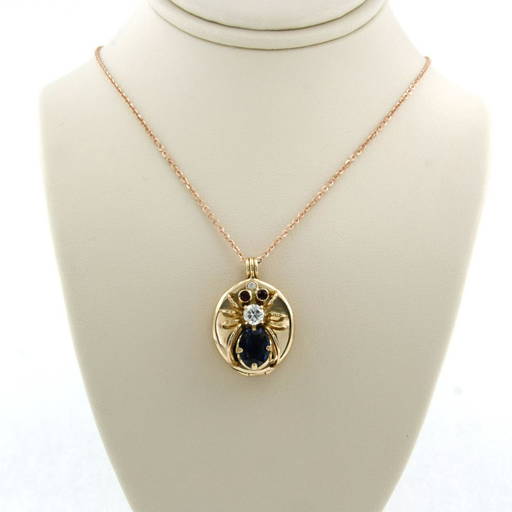 Mid Century Spider Locket/pendant, With Modern Chain