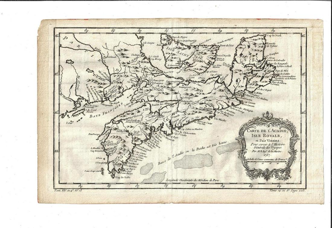 1757 Engraved Map Canada Acadia - Mar 11, 2020 | Jasper52 in NY