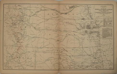 1894 Indian Territory Civil War Map