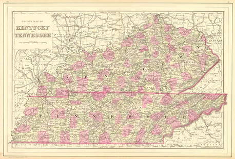County Map Of Kentucky And Tennessee
