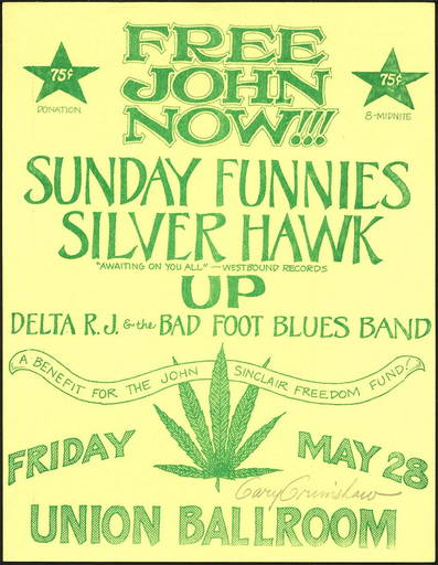 Signed Union Ballroom 'free John Now' Handbill