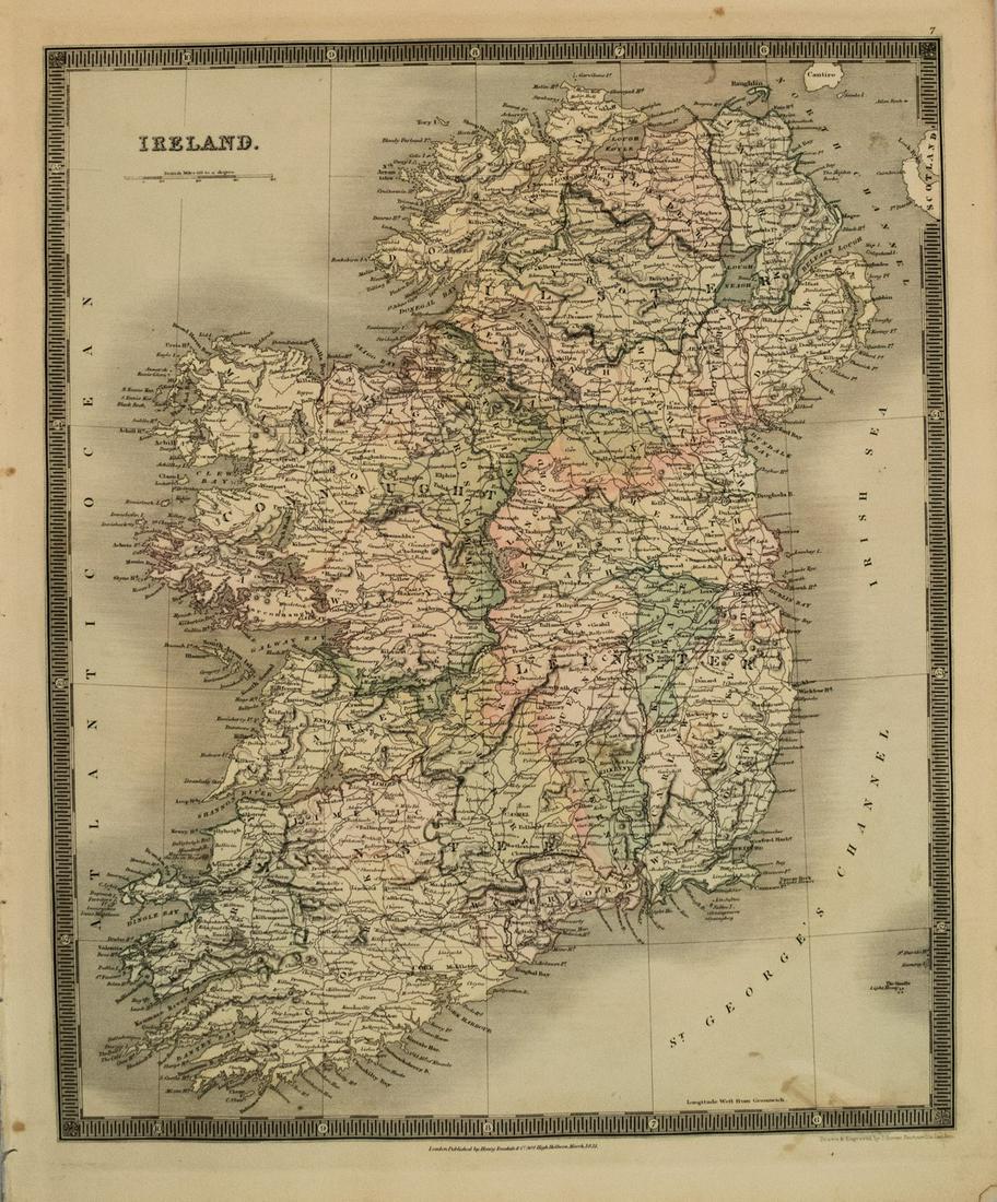 1831 Teesdale Map Of Ireland Ireland