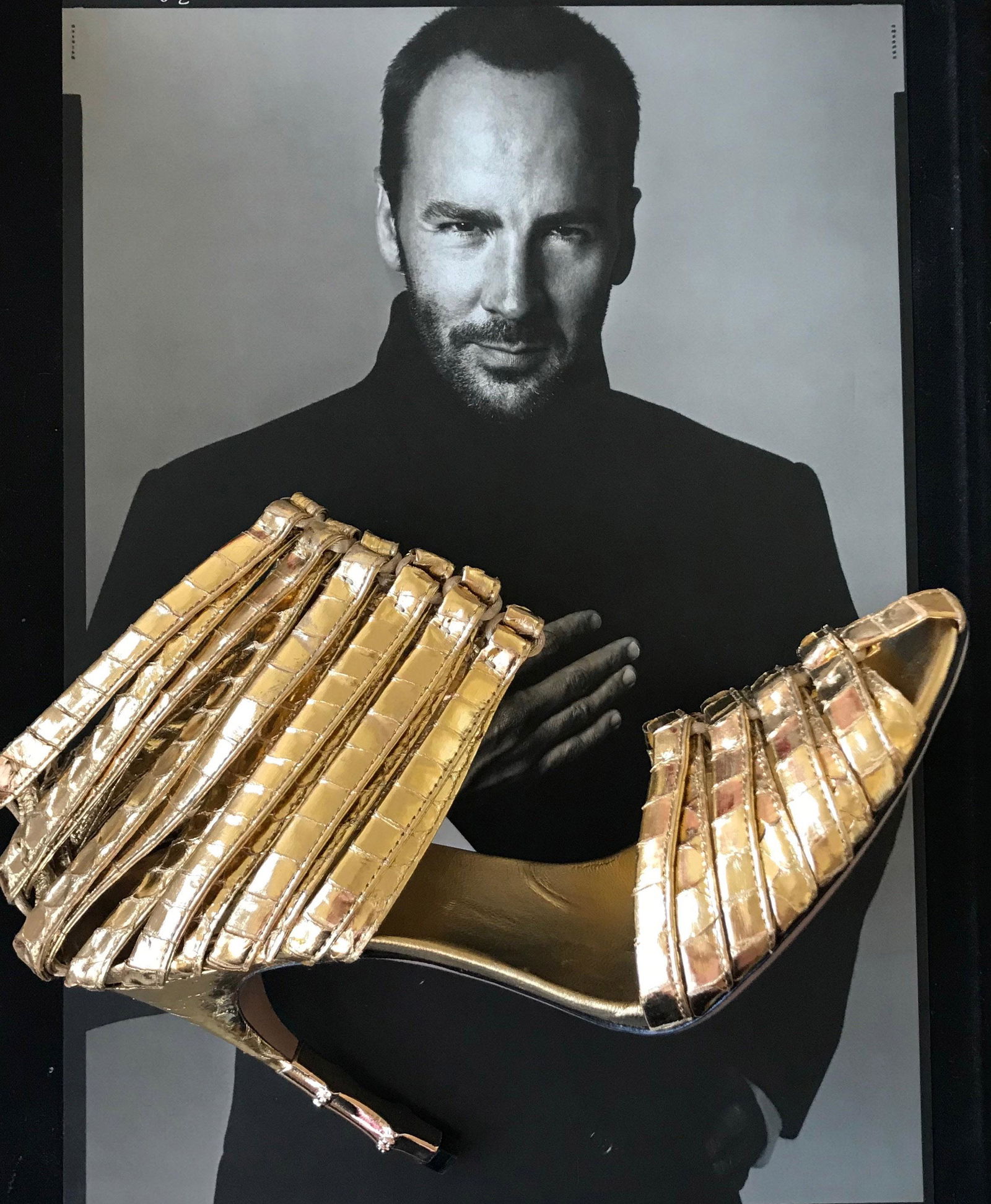 Buy S/S 2004 TOM FORD for GUCCI GOLD PYTHON CORSET SHOES | Jasper52 in NY