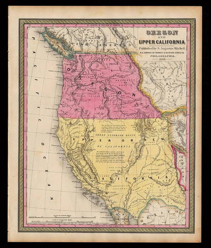 Scarce Oregon And Upper California, 1845 Burroughs