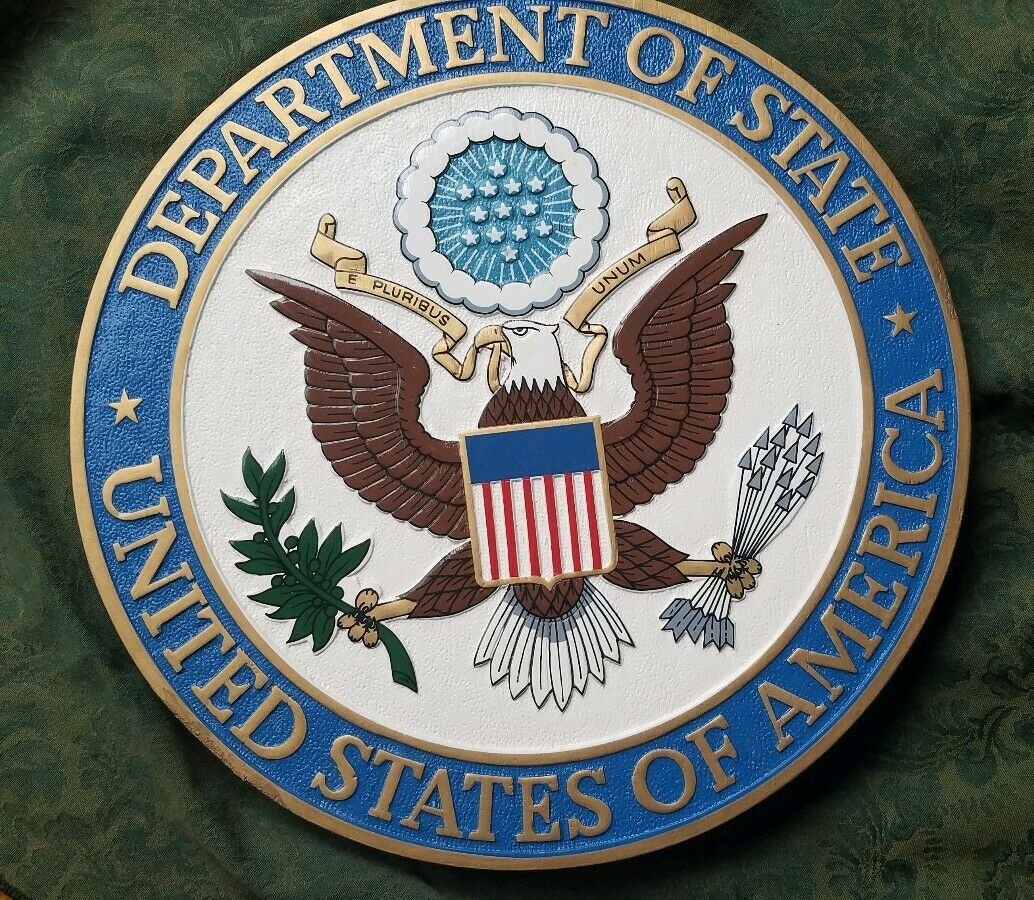 National State Department Shield Logo Carved Wood Paint - Apr 09, 2020 ...