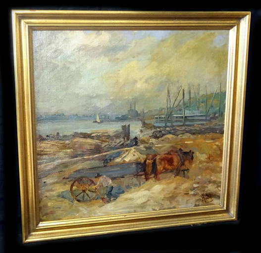 1910s Oil Cart By River George Overbury