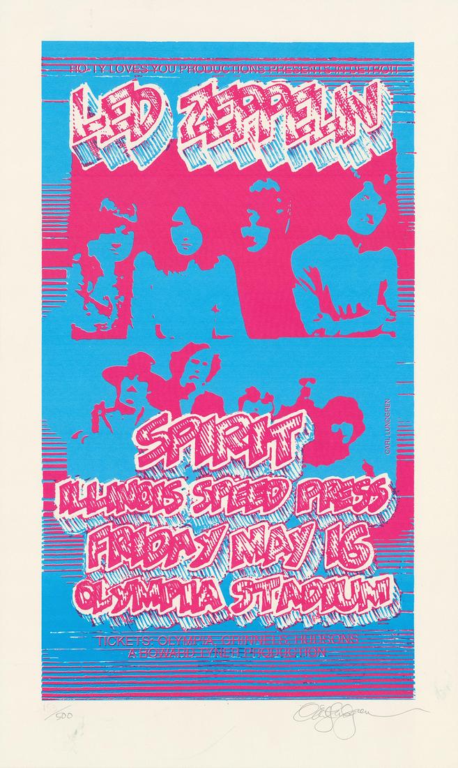 Interesting 1969 Led Zeppelin Detroit Poster - Apr 25, 2020 | Jasper52 ...
