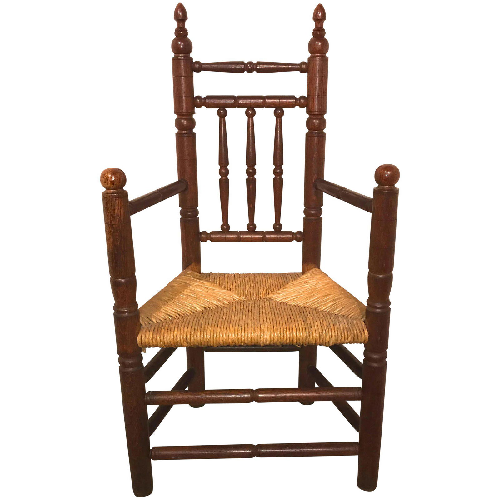 Wallace Nutting Pilgrim Style Carver Chair with Rush - May 07, 2020 ...
