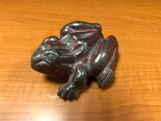 Cast Iron Frog Paperweight Circa 1900