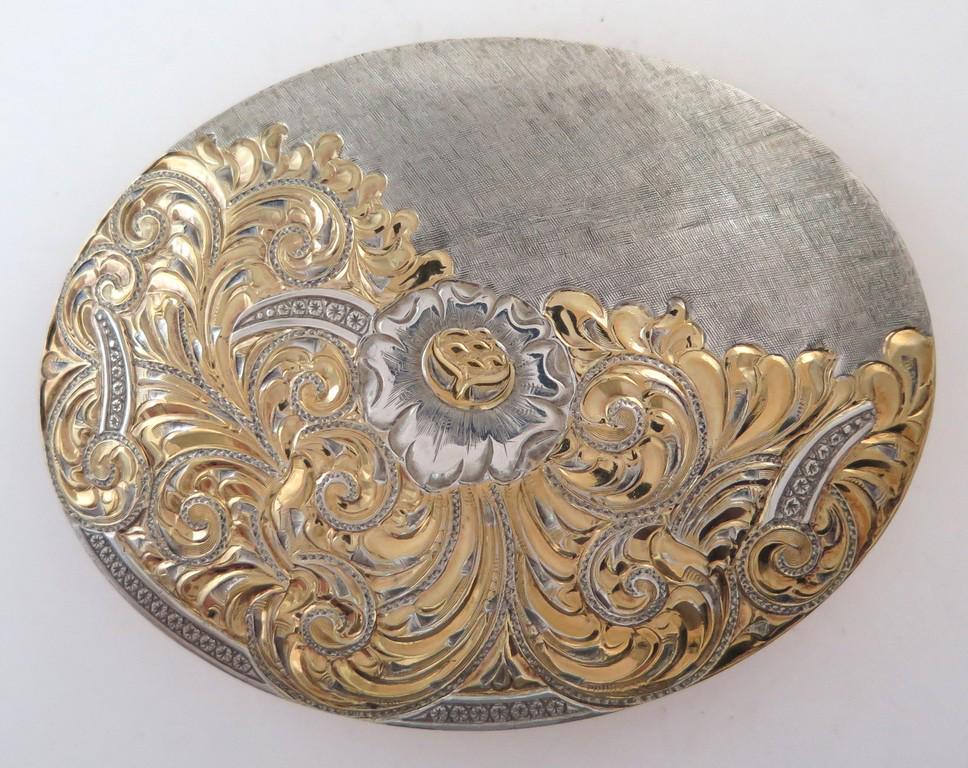 Massive Crumrine 22K Gold Sterling Silver Belt Buckle - May 12, 2020 ...