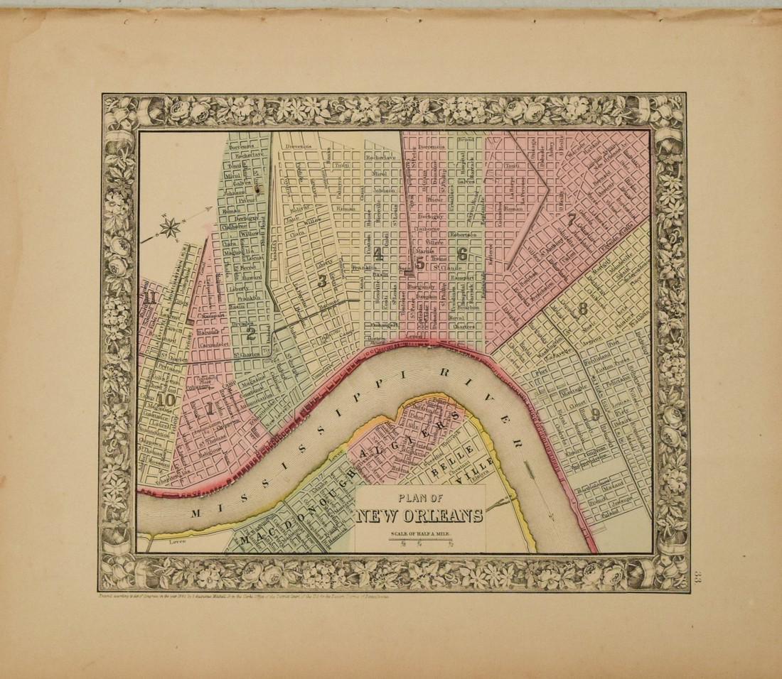 1860 Mitchell Map of New Orleans -- Plan of New Orleans - May 12, 2020 ...