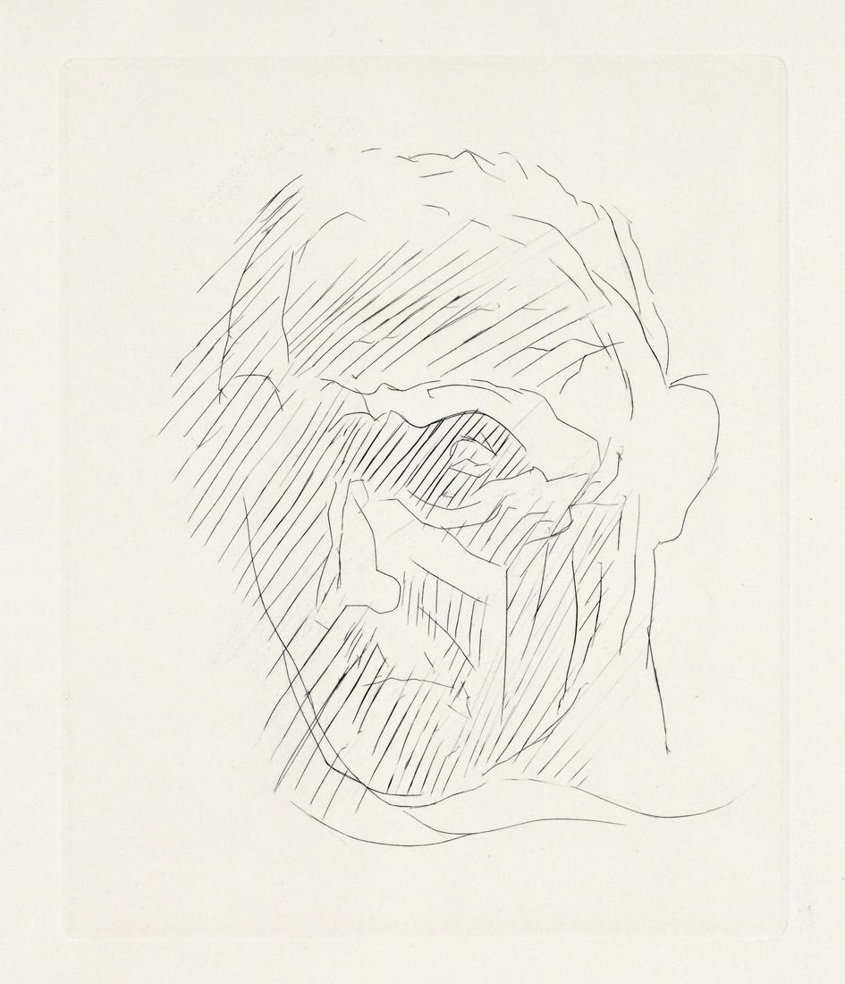 Jacques Villon Original Etching "portrait"