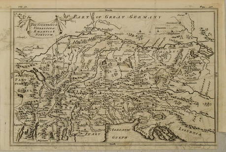 Sale & Psalmanazar C1750 Map. The Countries Of Vindelicia, Rhaetia ...