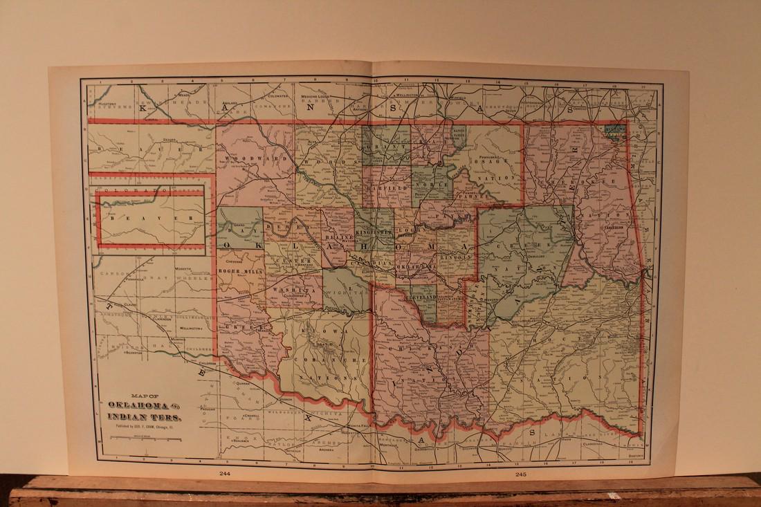 1894 Map Of Oklahoma And The Indian Territories