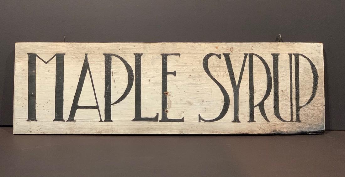 MAPLE SYRUP sign, early 20th c - Jun 04, 2020 | Jasper52 in NY