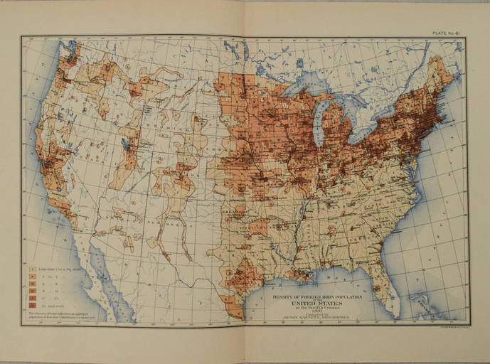 1900 Us Census Map Of Immigrant Populations Density