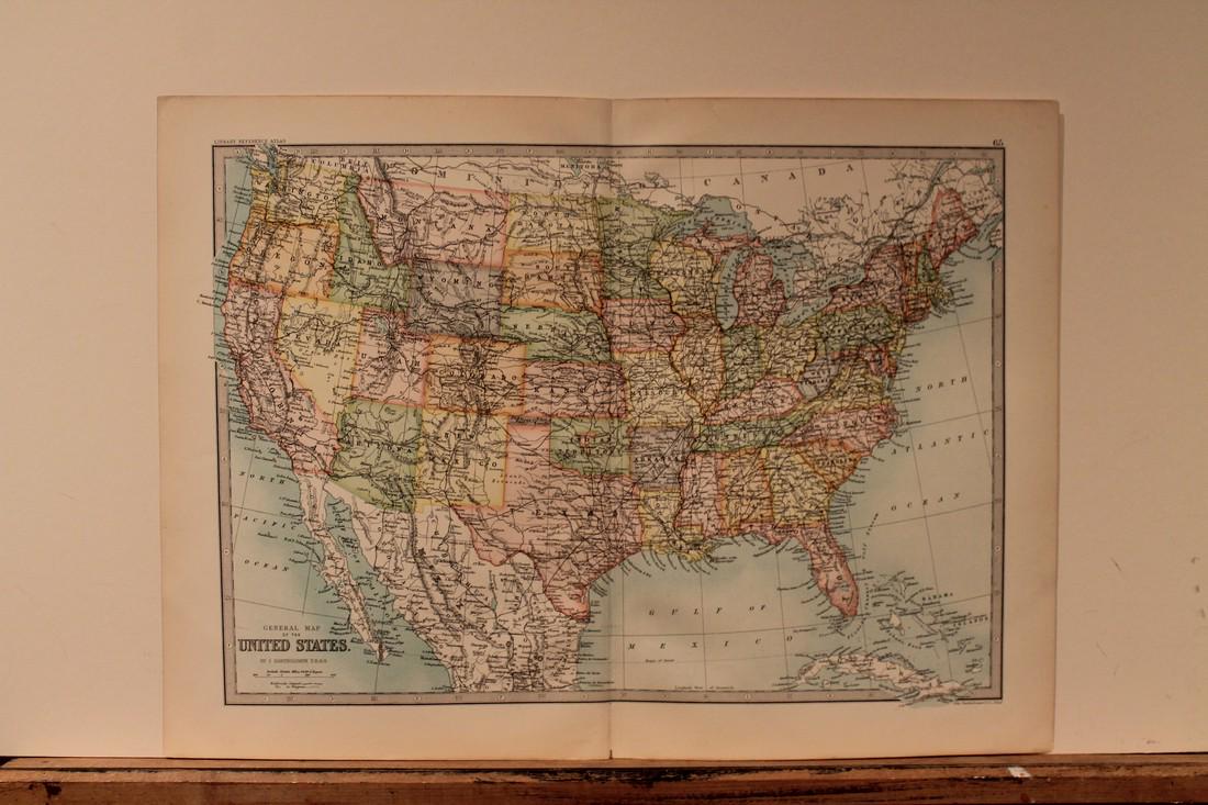 For Auction: 1886 Map of the United States (#0226) on Jun 16, 2020 ...