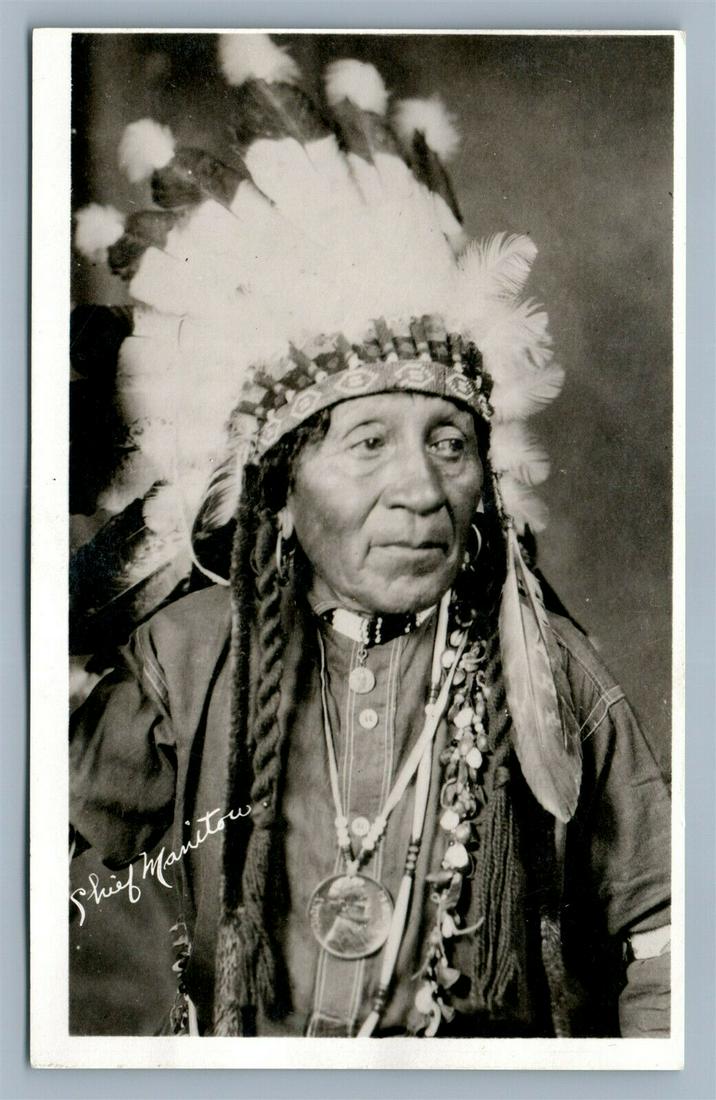 AMERICAN INDIAN CHIEF MANITOU ANTIQUE REAL PHOTO - Jul 14, 2020 ...