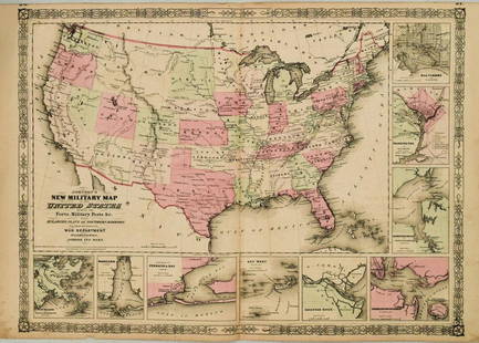 1861 Map Of The United States