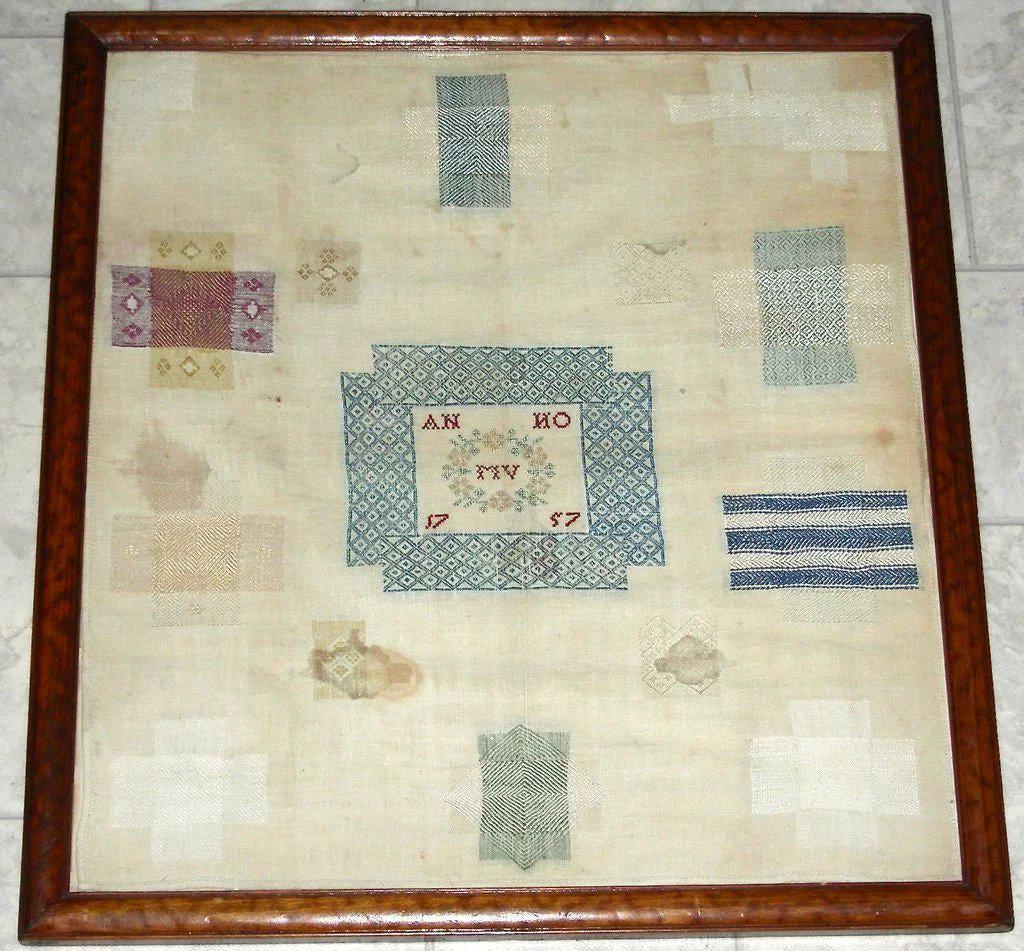 1757 Dutch Darning Sampler Signed MV - Jul 30, 2020 | Jasper52 in NY