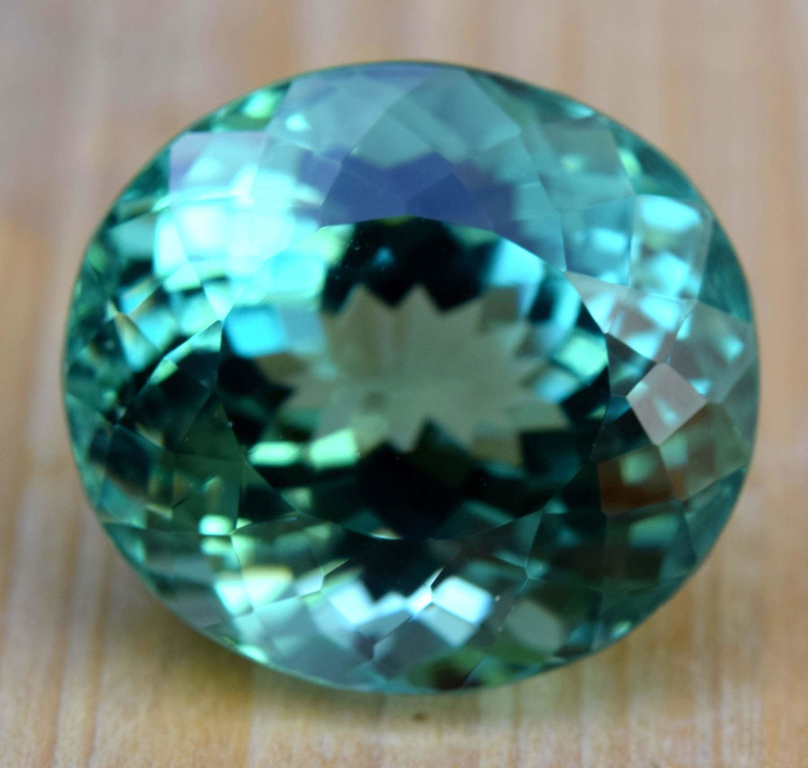 Green Kunzite Spodumene Cut Gemstone, Flawless Clarity,