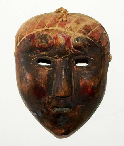 Antique South Asian Wooden Carved Folk Style Mask