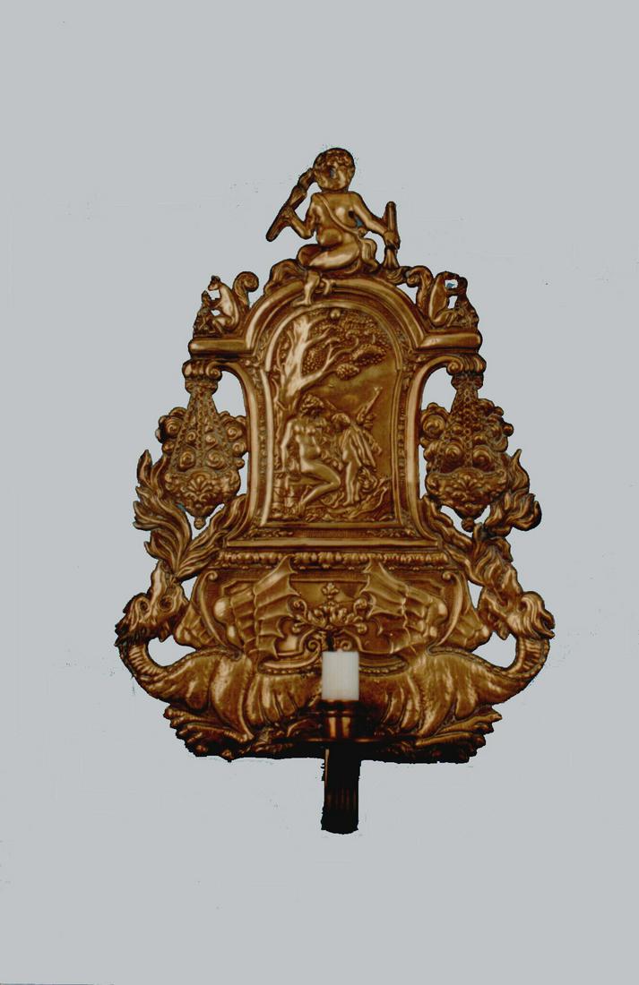 Dutch brass repousse wall sconce - Aug 20, 2020 | Jasper52 in NY