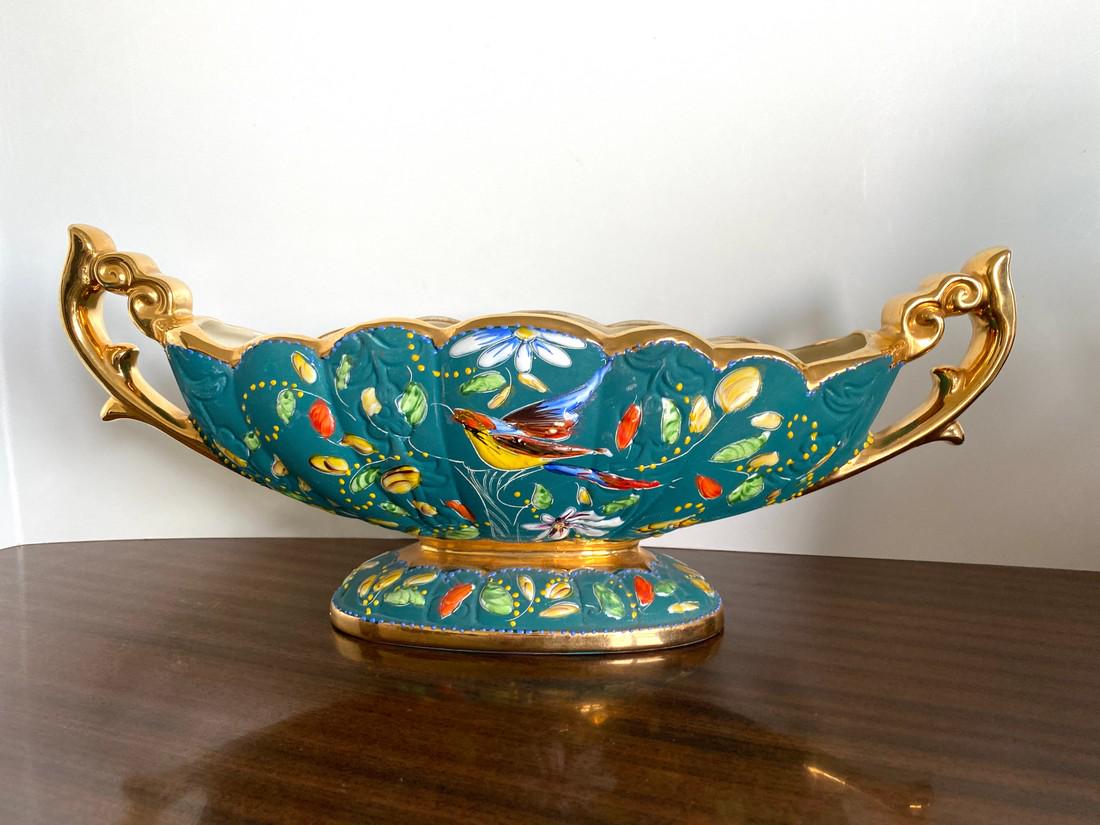 Hubert Bequet Quaregnon Belgium Faience Bird Of