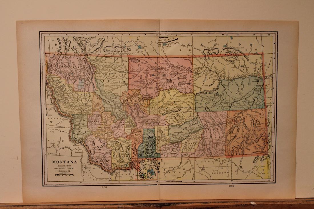 1889 Map Of Montana